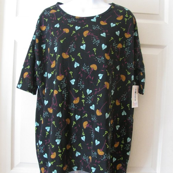 LuLaRoe | Tops | 25 Lularoe Irma Tunic Small Nwt 36 Black With Bright ...